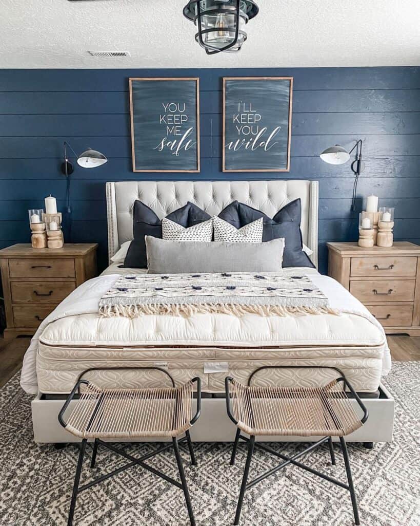 Farmhouse Bedroom Blue