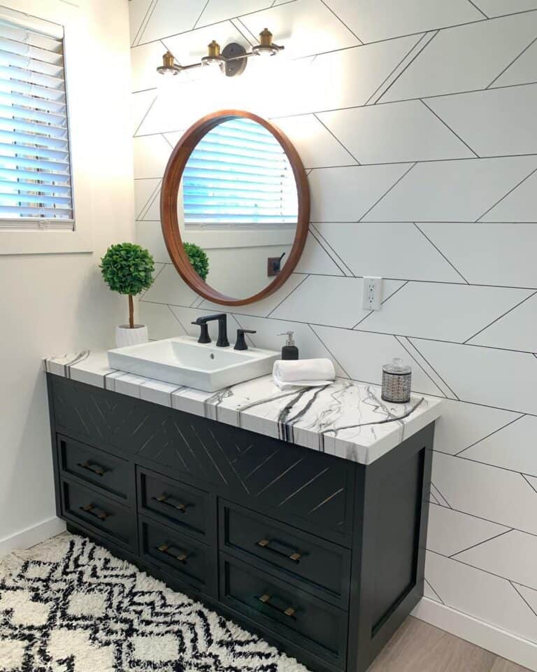30 Black Bathroom Vanity Designs that Will Make a Statement