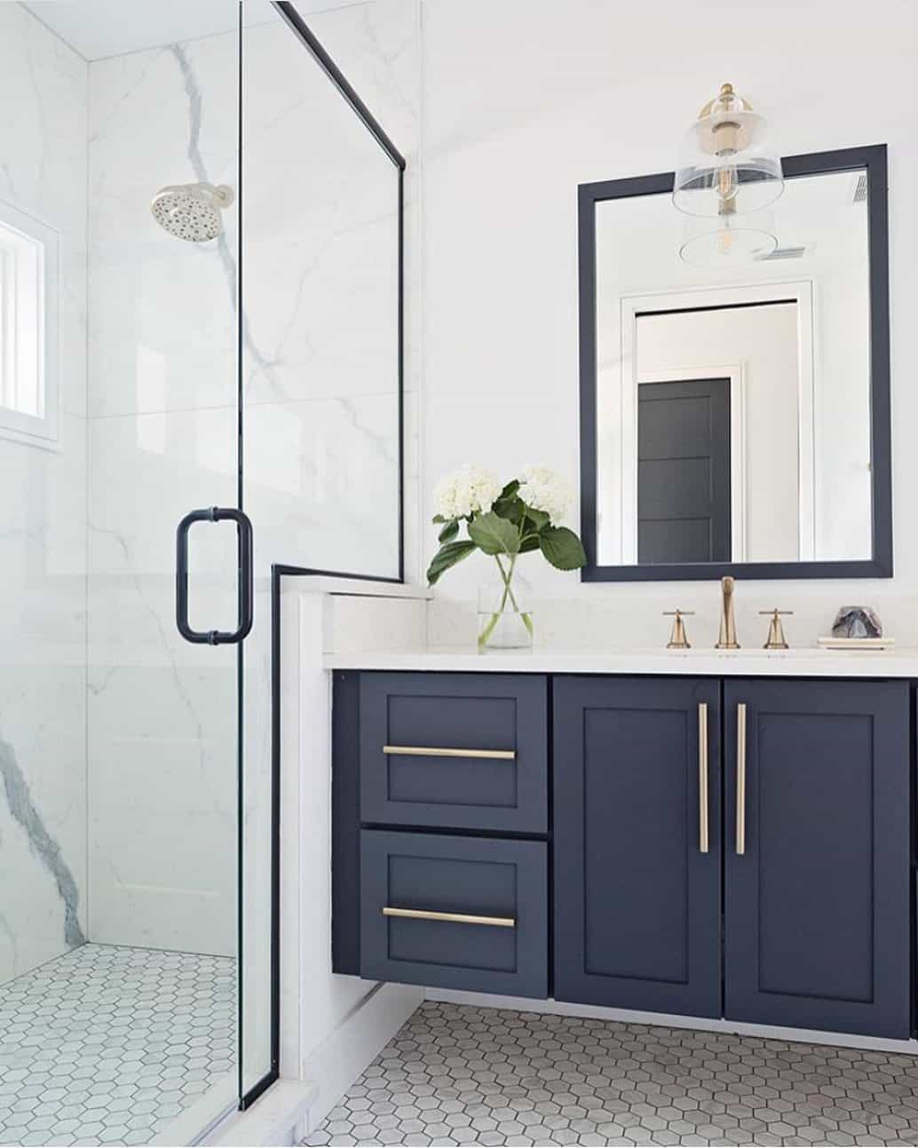 26 Navy Blue Bathroom Vanity Ideas to Give Your Restroom a Royal Makeover