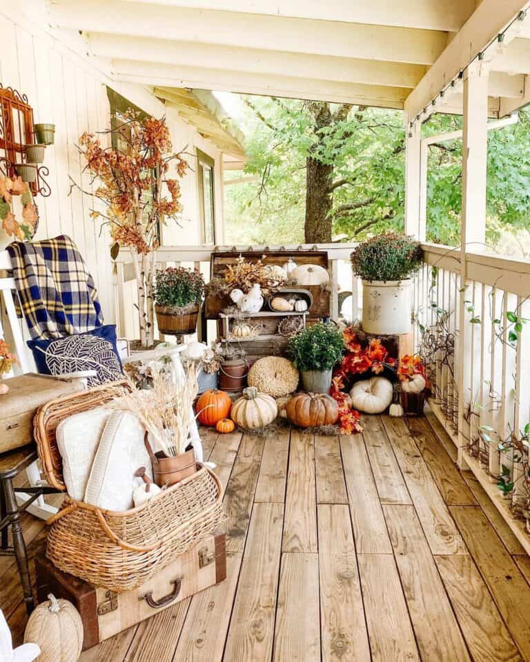 35 Small Porch Fall Decorating Ideas to Usher in the Season