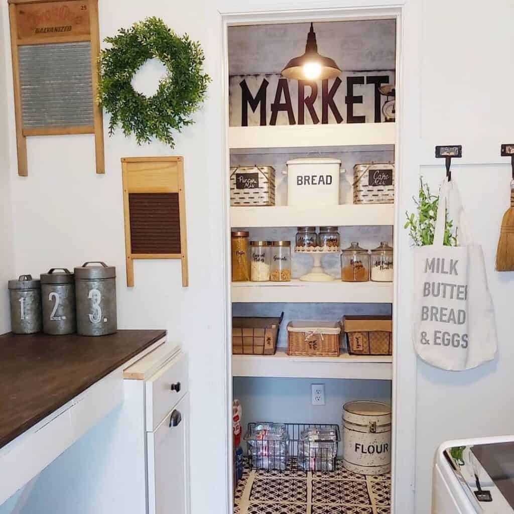 16 Ideas How to Make Your Open Pantry Look Good