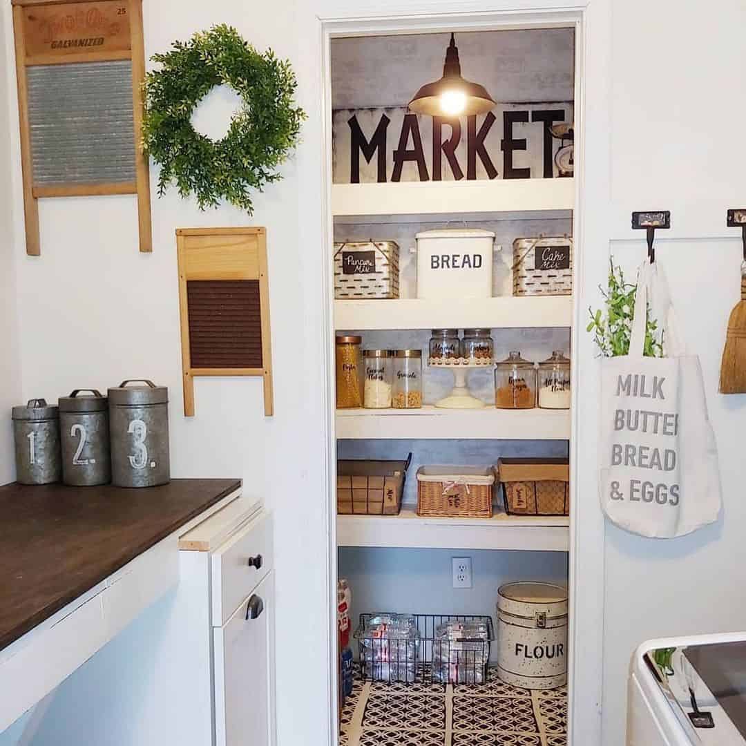 16 Ideas How to Make Your Open Pantry Look Good