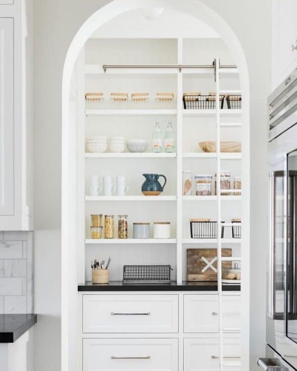 16 Ideas How to Make Your Open Pantry Look Good