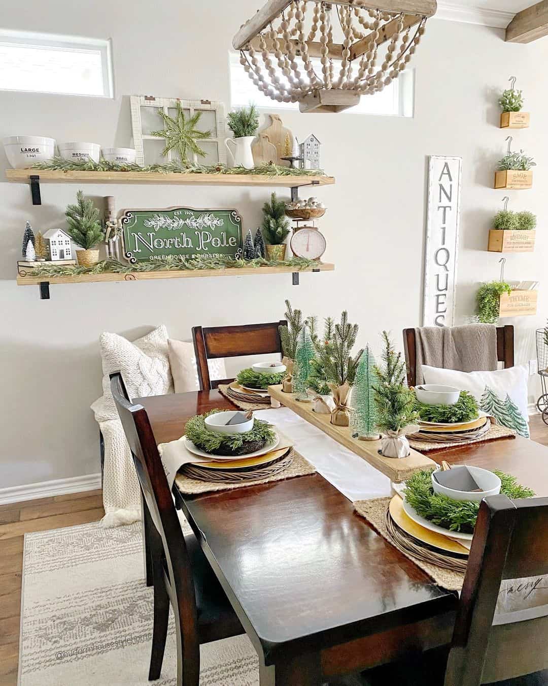 40 Farmhouse Christmas Table Décor Ideas to Deck Your Table With ...