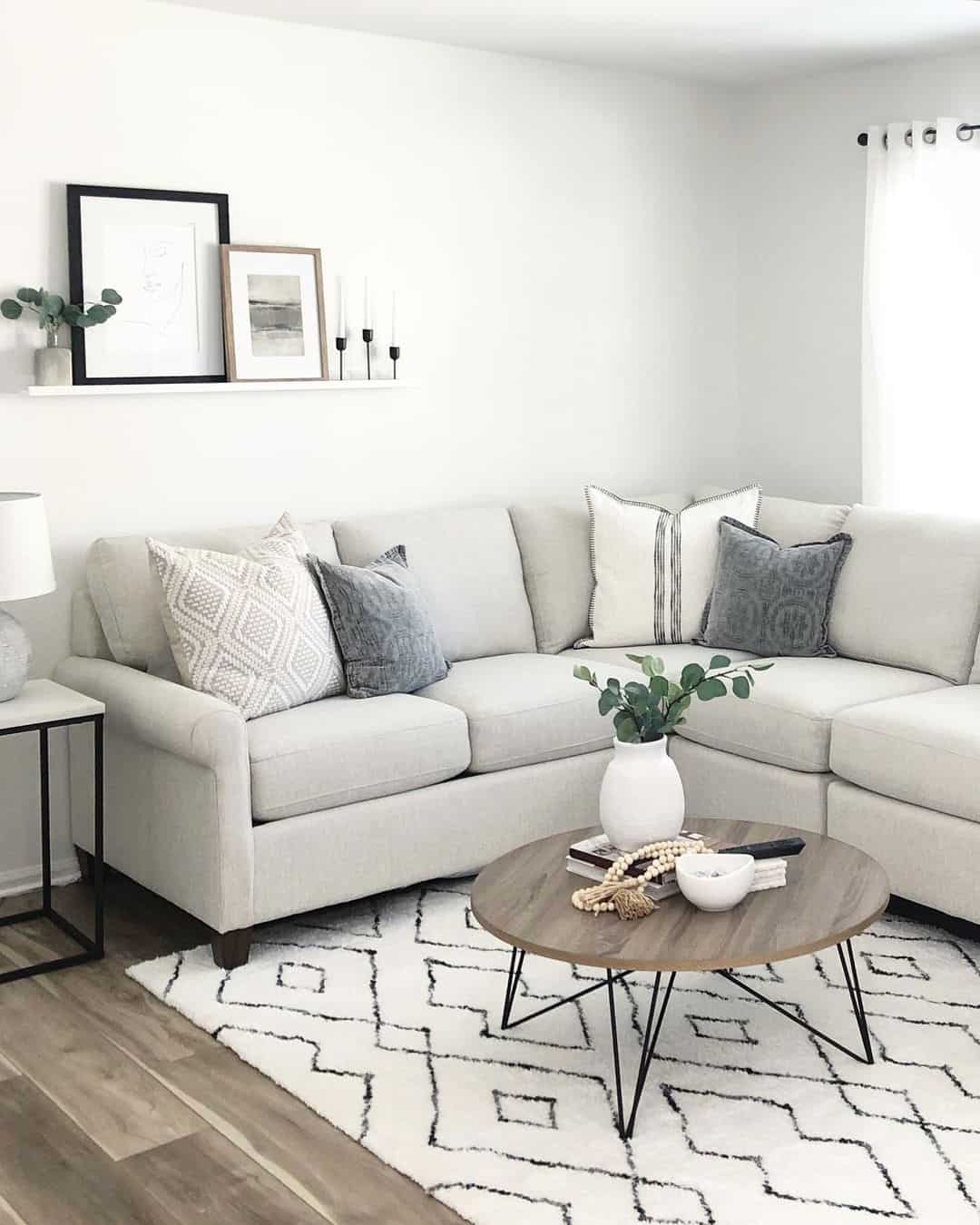 Living Room with Gray Corner Sectional - Soul & Lane