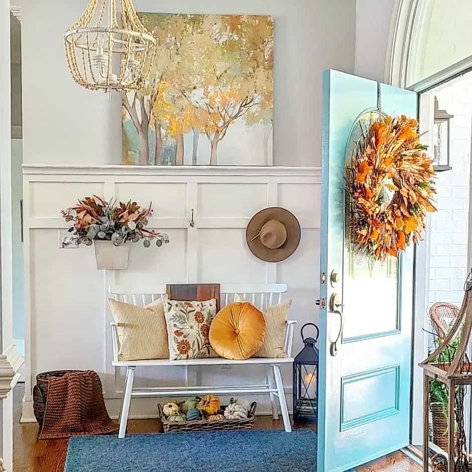 Spindle Back Bench in Farmhouse Entryway - Soul & Lane
