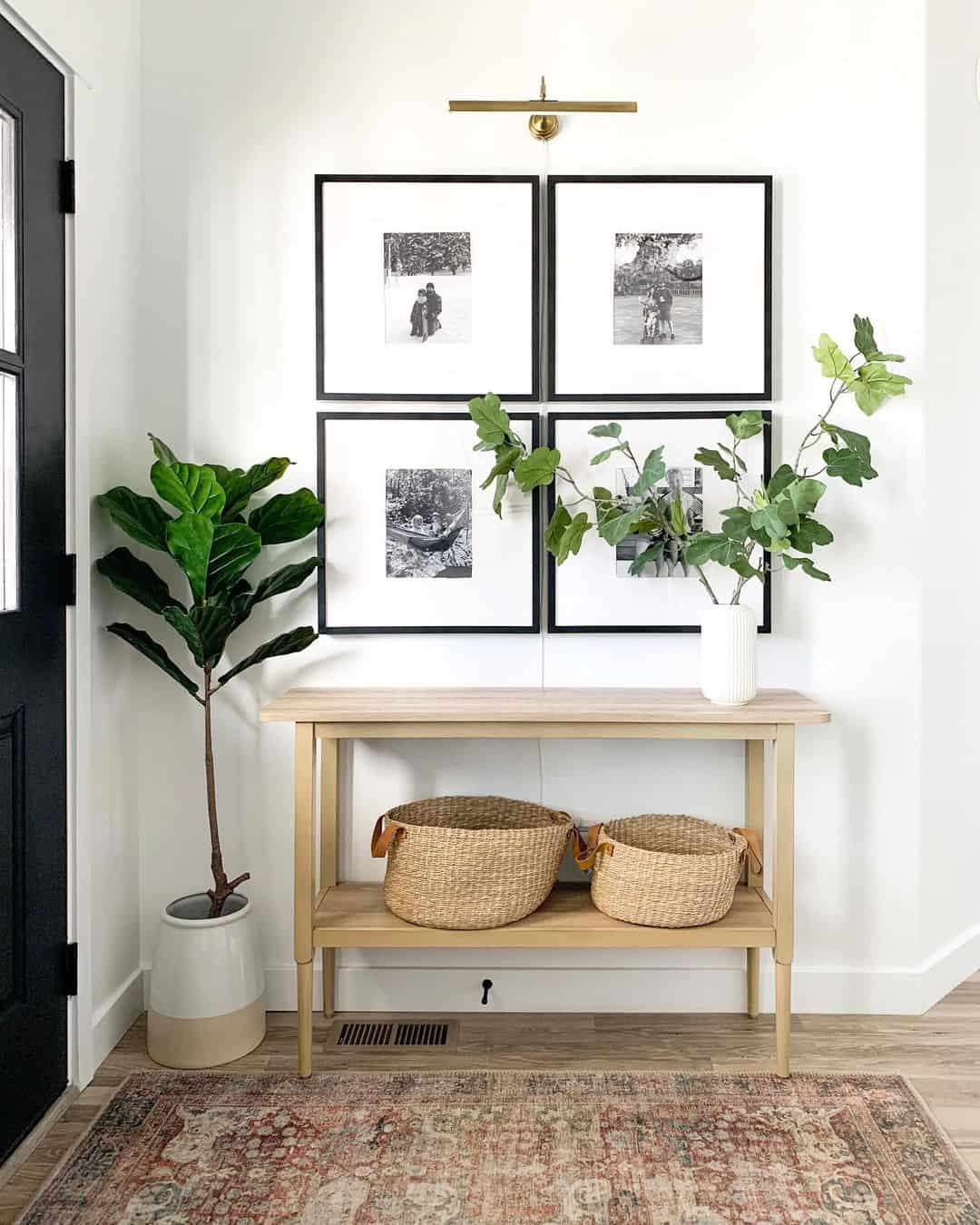 15 Chic and Trendy Ways to Style Gallery Wall Above Console Table