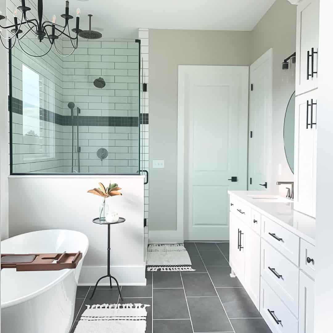 Half wall shower store