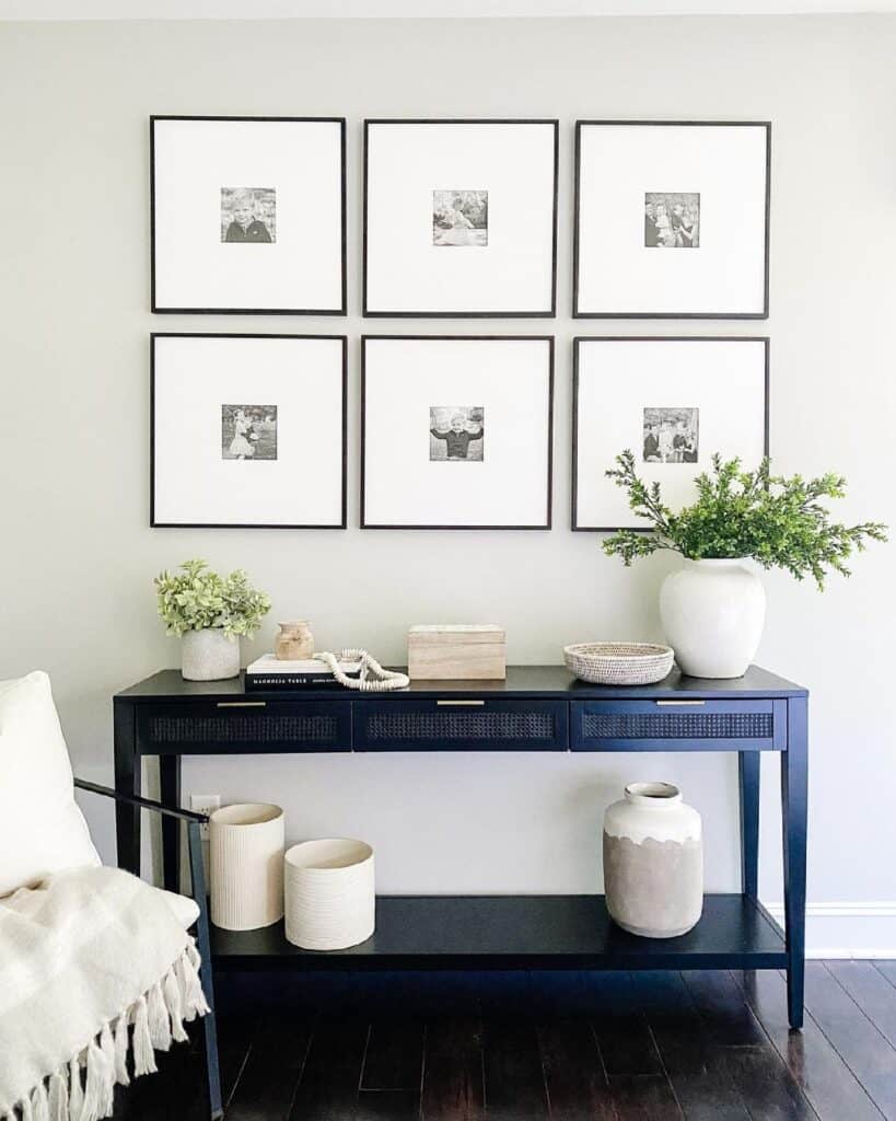 15 Chic and Trendy Ways to Style Gallery Wall Above Console Table