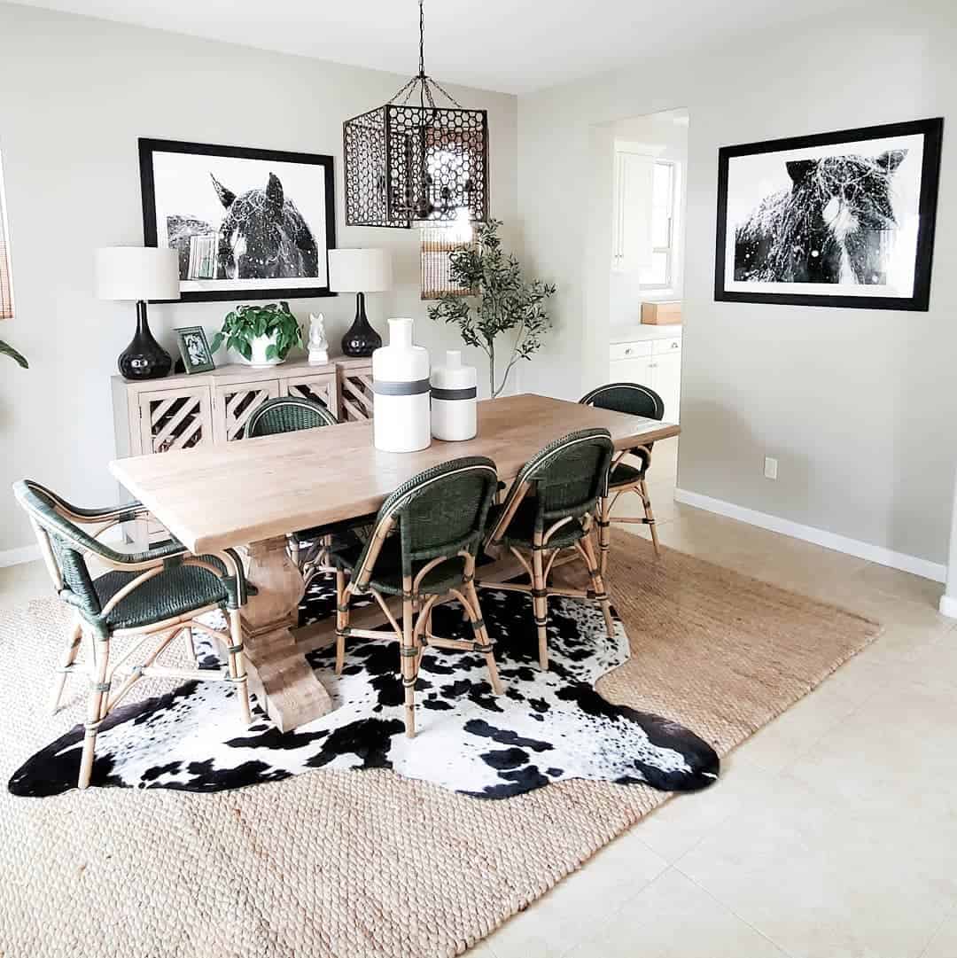40 Farmhouse Dining Room Rugs to Add Soft Texture to Your Home