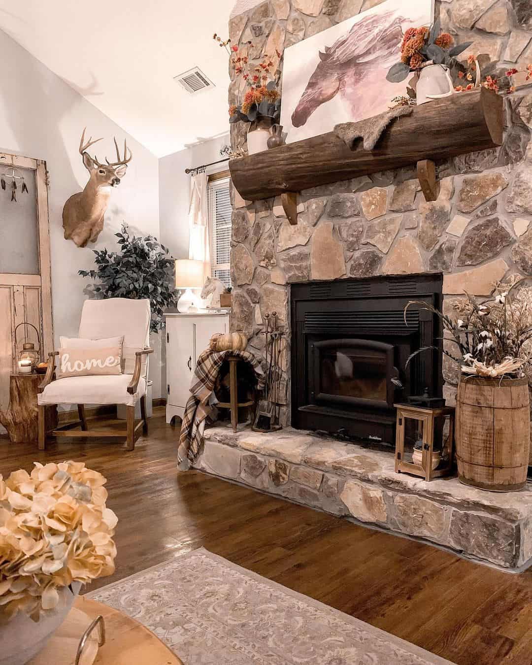 28 Cozy Stone Fireplace Ideas to Make a Statement