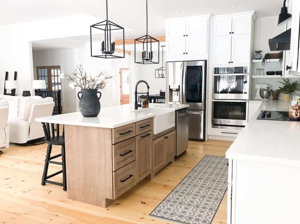 31 Modern Farmhouse Kitchen Islands Steeped in Character