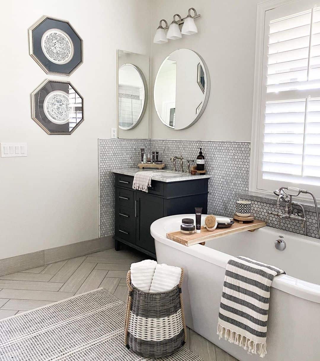 35 Hexagon Tile Bathroom Ideas to Instill Distinct Character