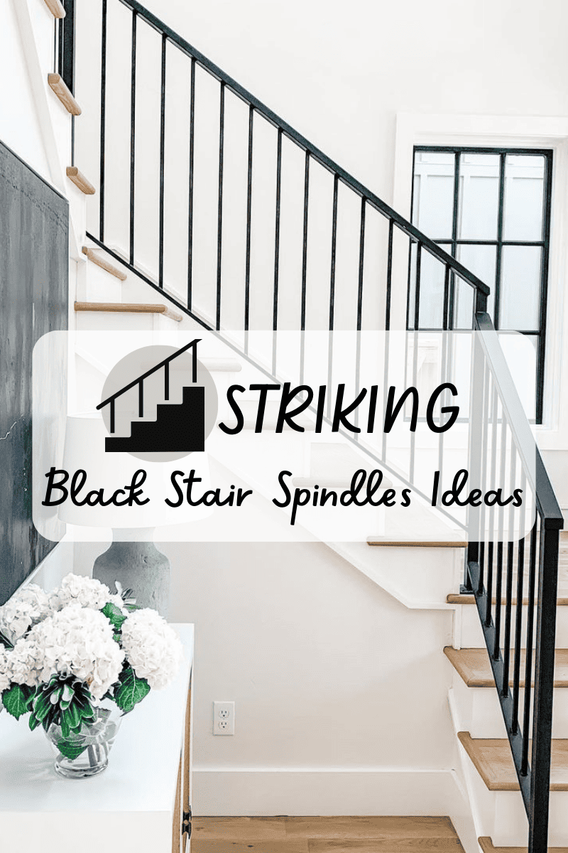 Black Stair Railing Ideas Inspiring Drama In Our Foyer, 44% OFF