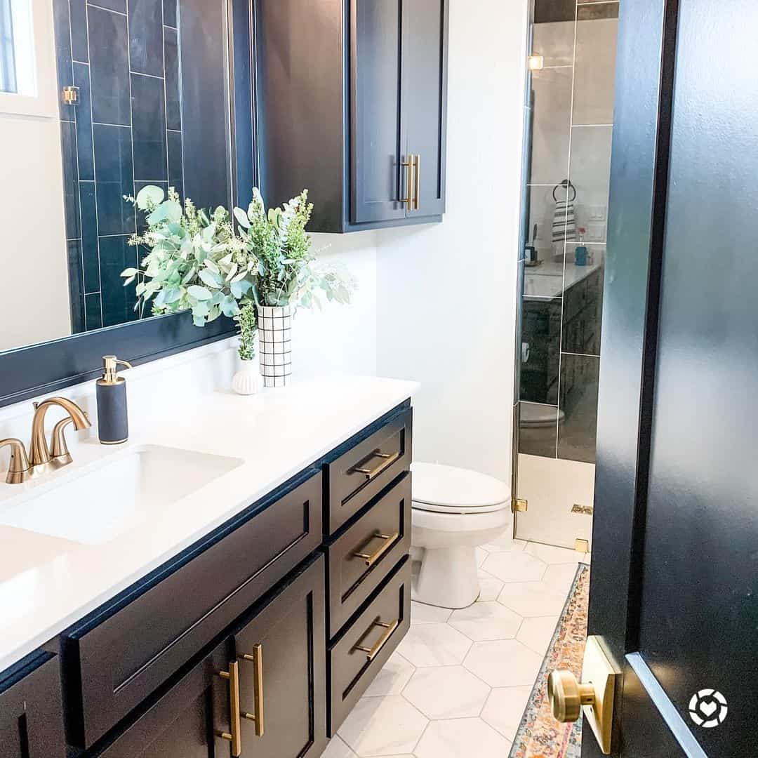 White Hexagon Tile Bathroom Flooring - Soul & Lane