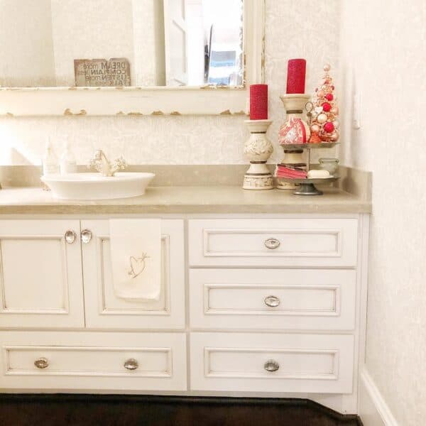 Antique White Vanity for Powder Room - Soul & Lane