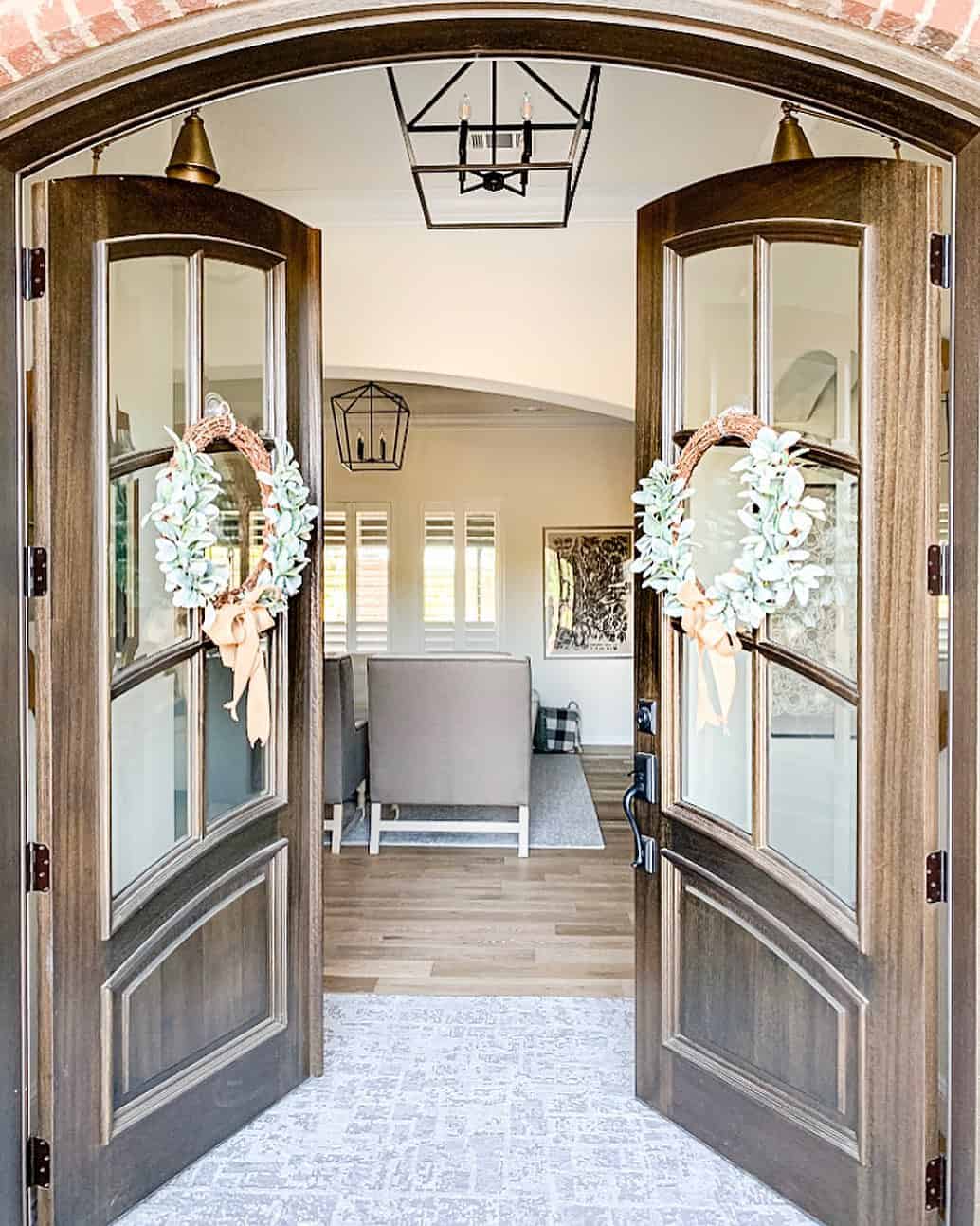 Arched Front Door With Glass Panels - Soul & Lane