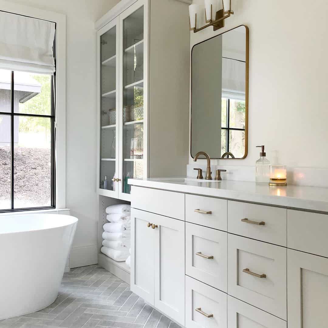 22 Gray Bathroom Floor Tile Ideas That Make a Statement