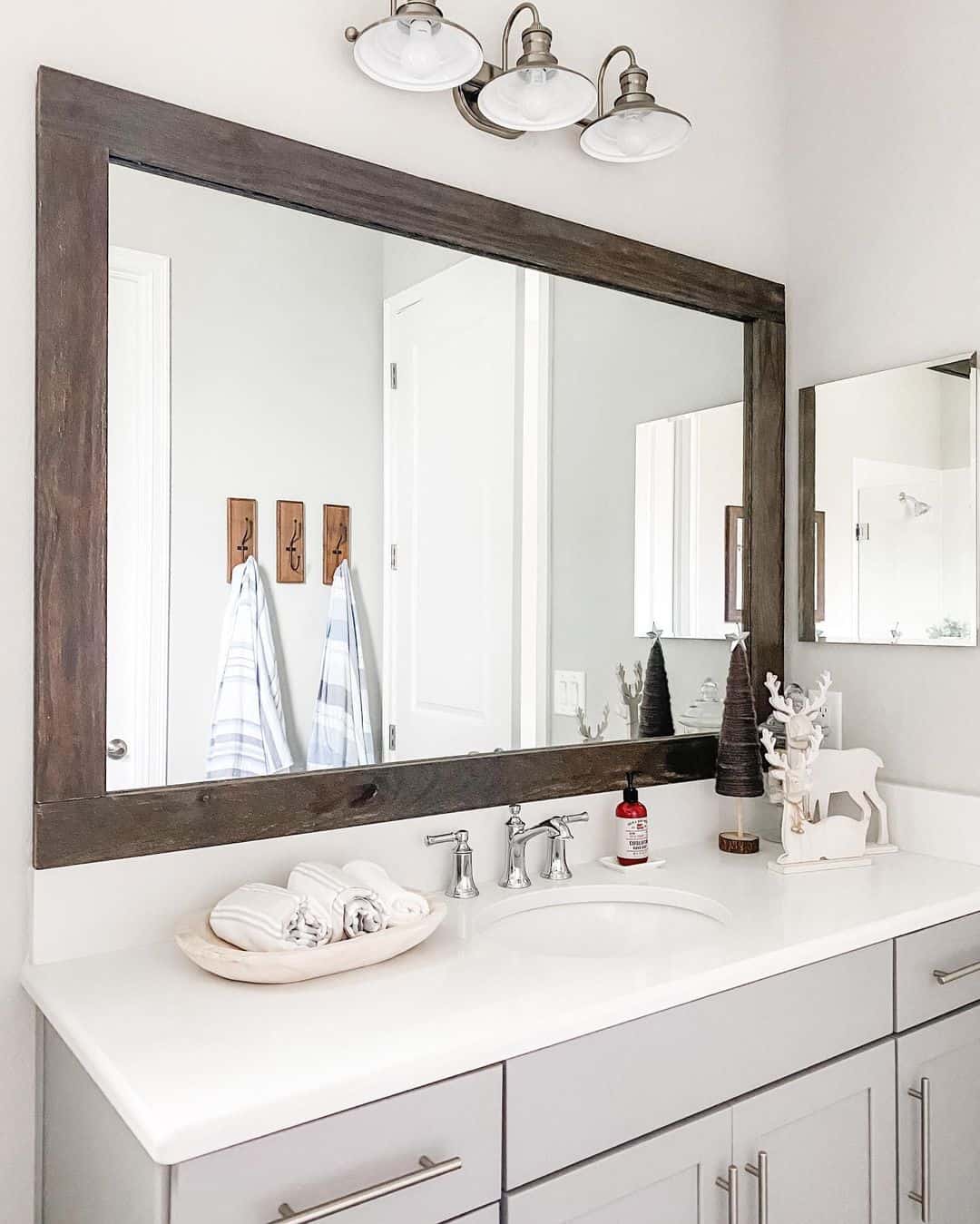 Stained Wood Frame Rectangular Mirror - Soul & Lane