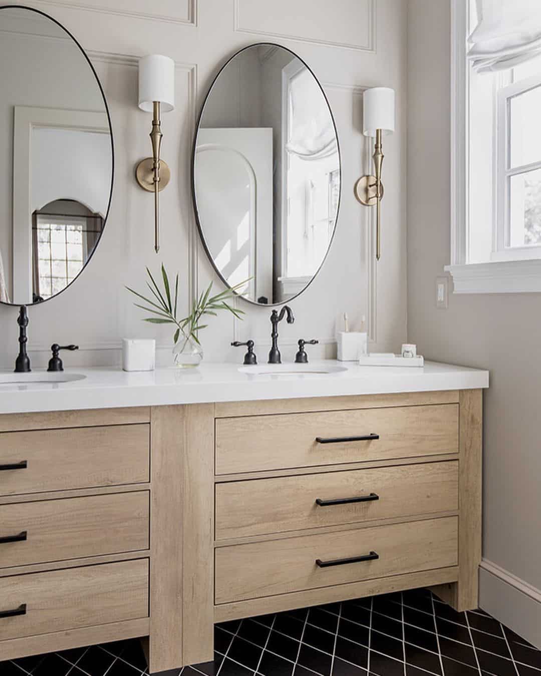 22 White Bathroom Countertops That are Far From Bland