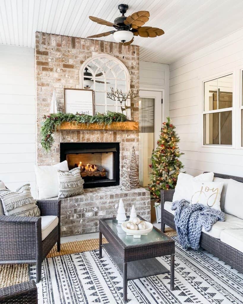 Fireplace floor seating store
