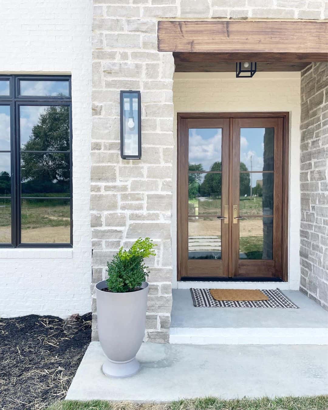 26 Farmhouse Double Front Doors to Add a Country Charm