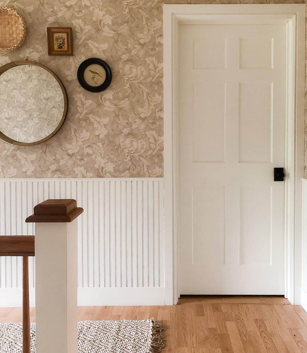 A White Interior Door with White Wainscoting - Soul & Lane