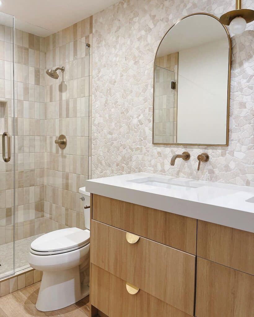 Cloe Tile Shower In Textured Bathroom Soul And Lane 