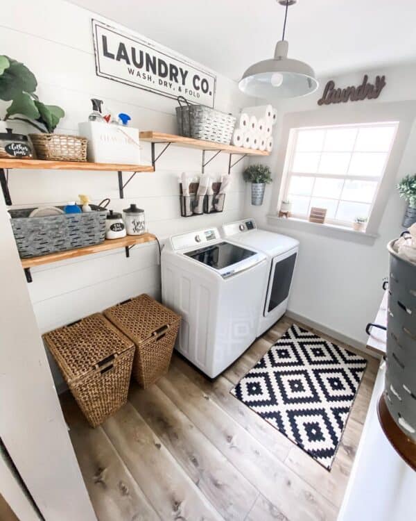 30 Stunning Laundry Room Rugs to Bring in Some Pattern