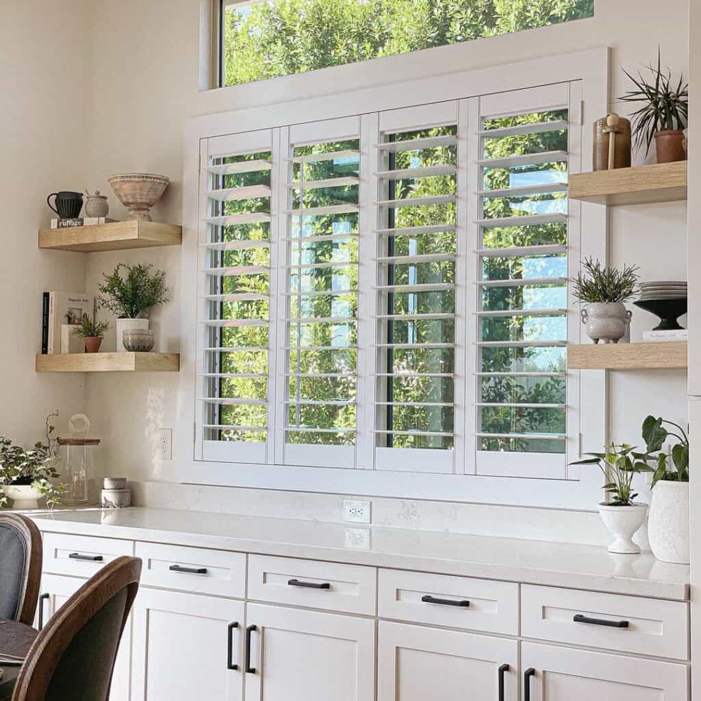 Kitchen Window with Floating Shelves - Soul & Lane Kitchen Window with Floating Shelves - Soul & Lane