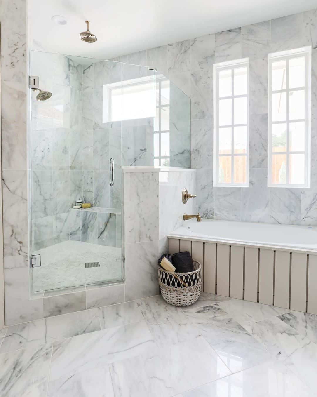 Large Light Grey Tiles and a Walk-In Shower - Soul & Lane