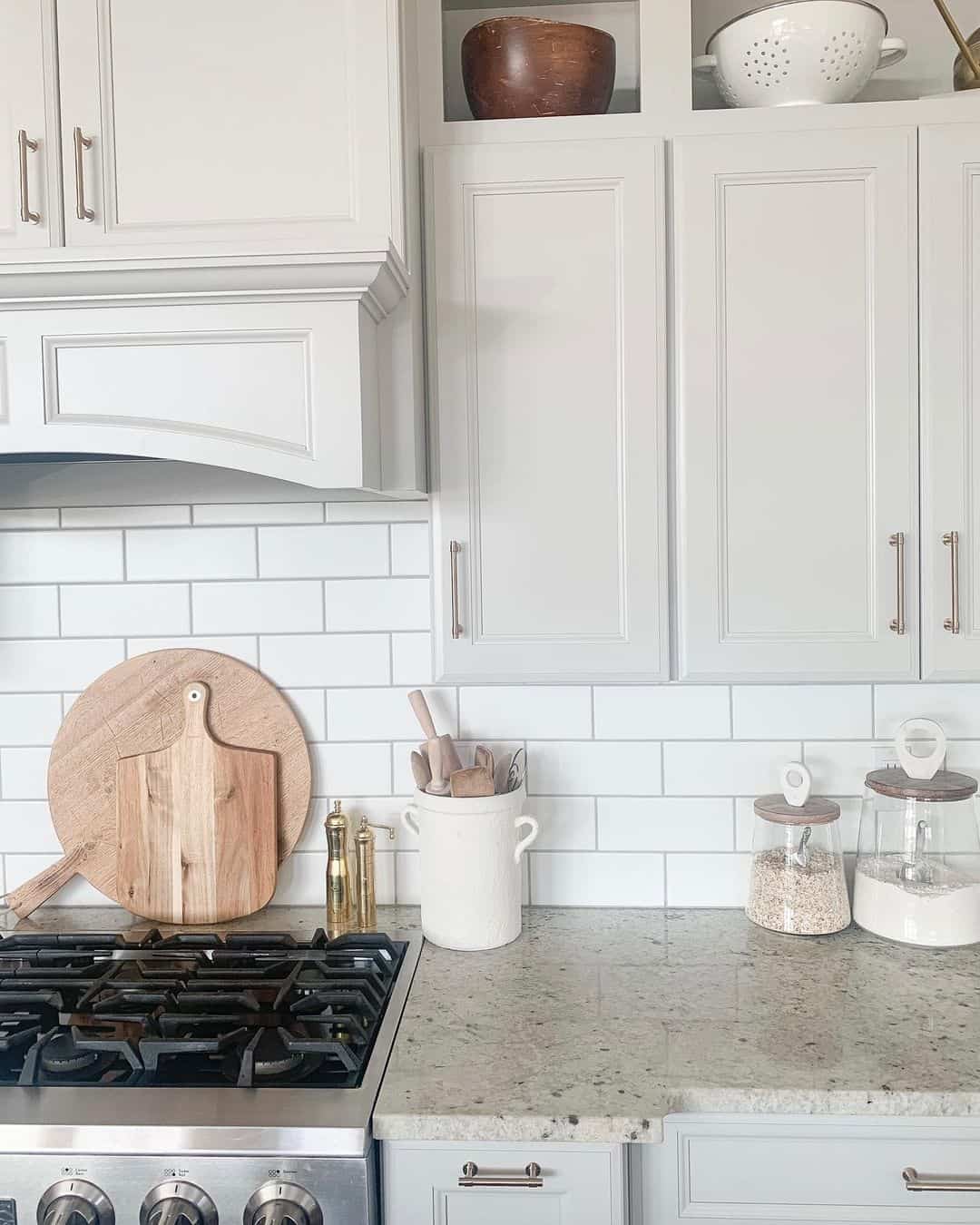 Light Gray Glass Subway Tile