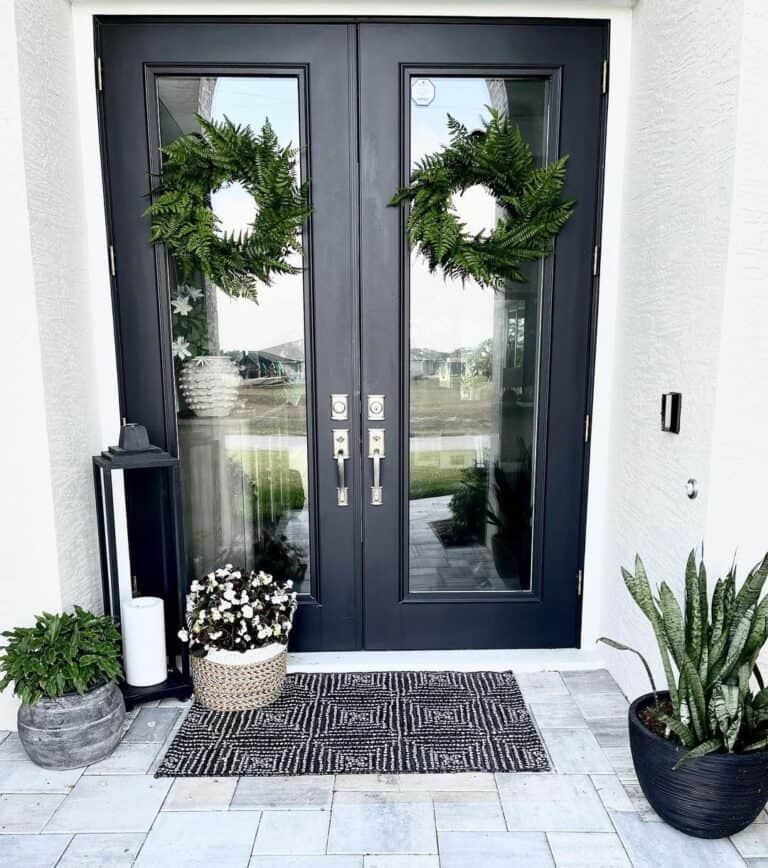 Modern Black French Doors with Glass - Soul & Lane