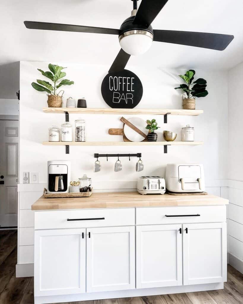 Modern Farmhouse Kitchen with Coffee Station - Soul & Lane