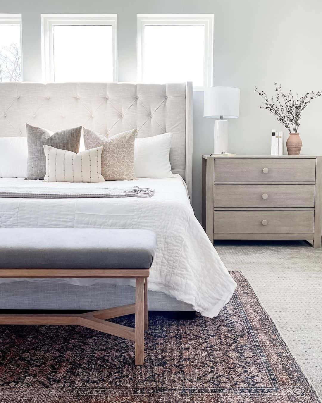 Recessed Windows on White Bedroom Wall - Soul & Lane