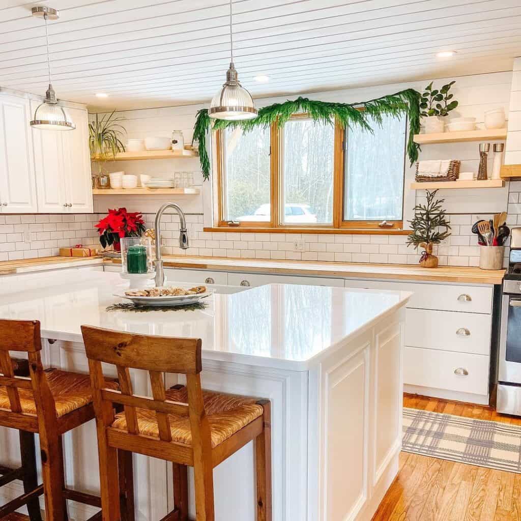Subway Tile and Shiplap in Seasonal Kitchen - Soul & Lane