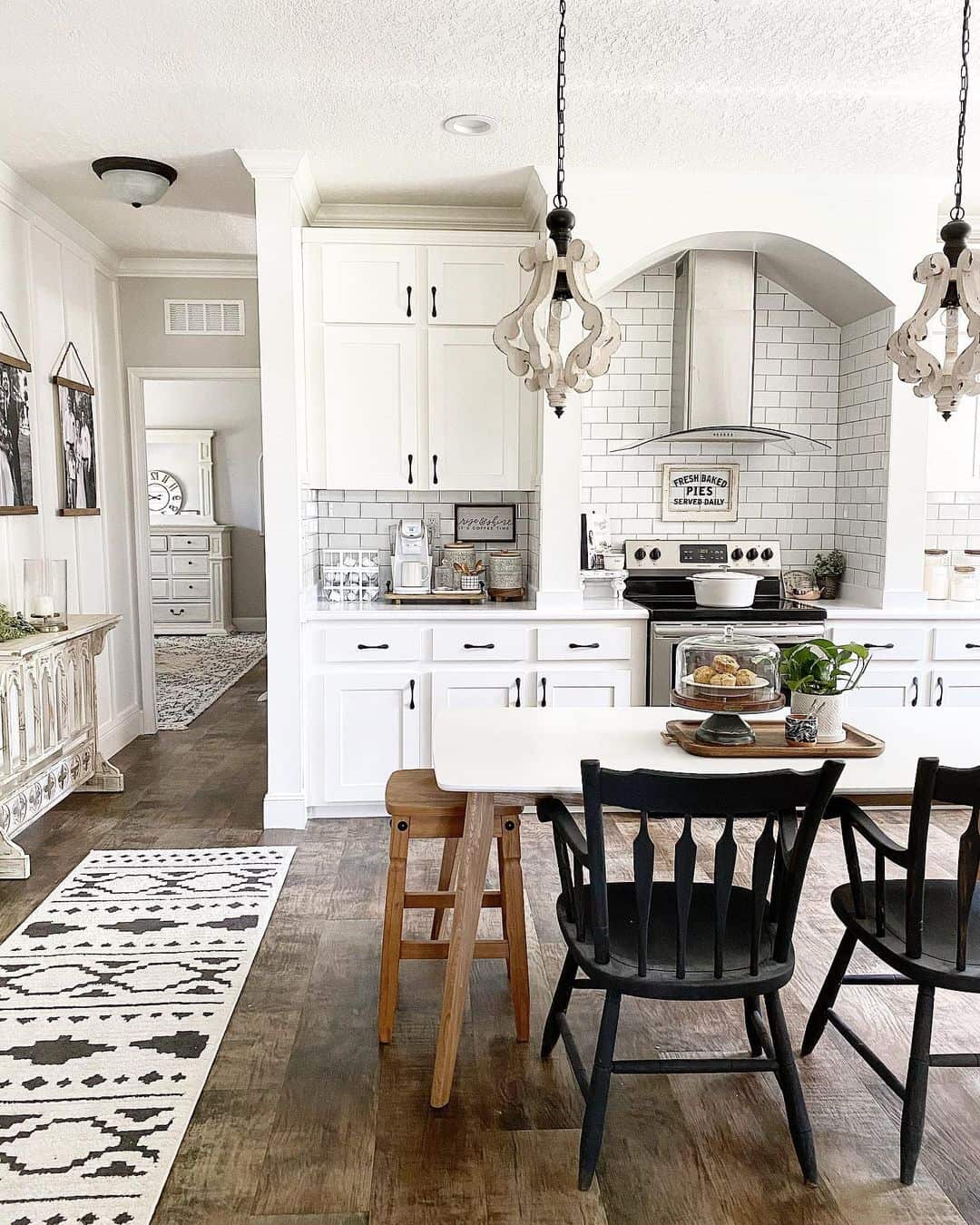 Subway Tile in Arched Kitchen Alcove - Soul & Lane