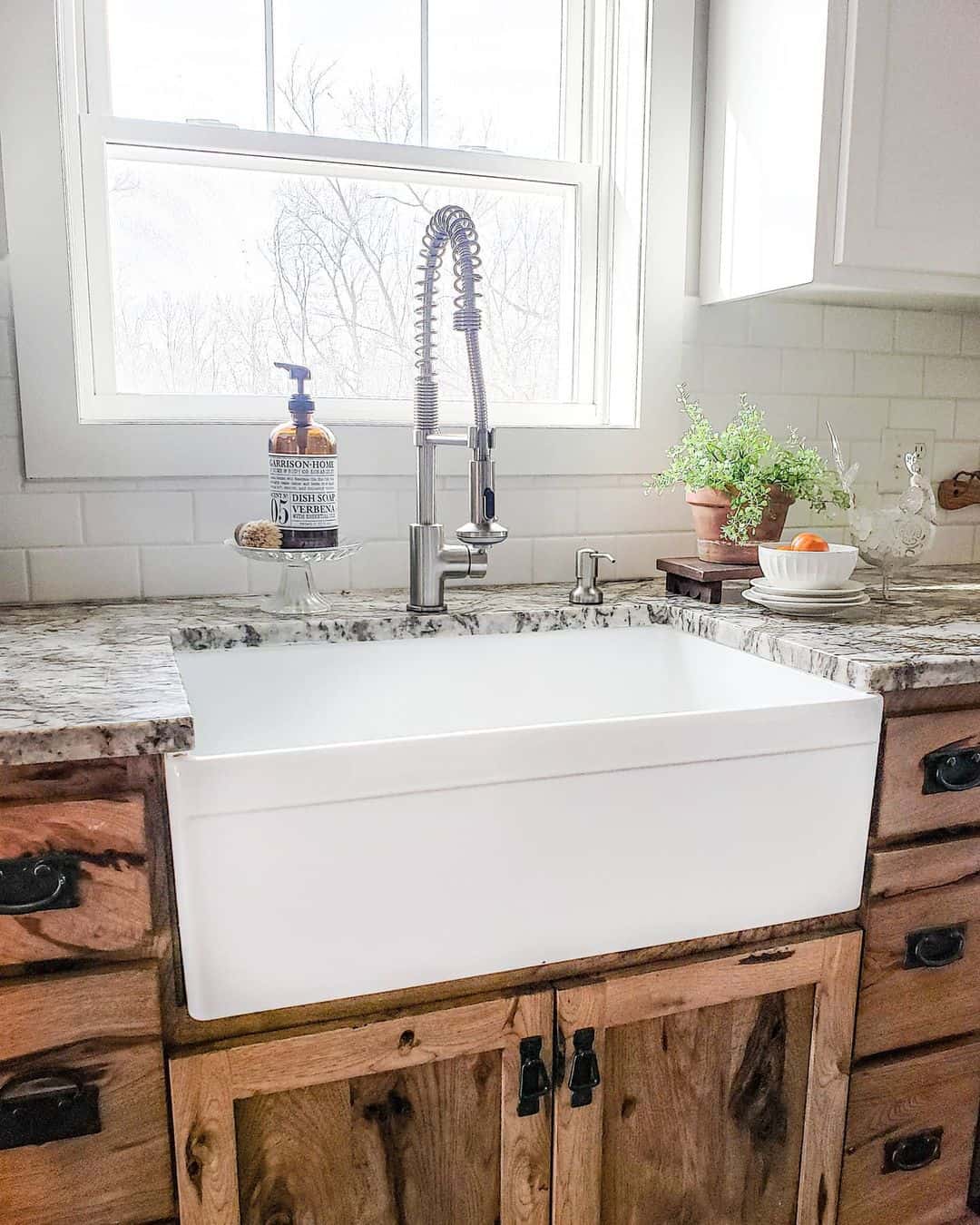 Rustic Subway Tile Backsplash