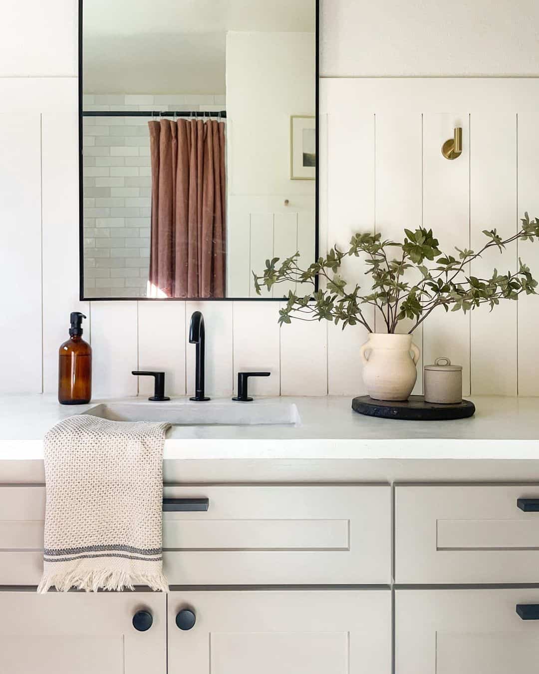 White Vertical Shiplap Half Wall - Soul & Lane