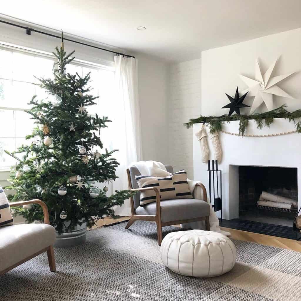 Winter Themed Living Room with Nordic Touches - Soul & Lane