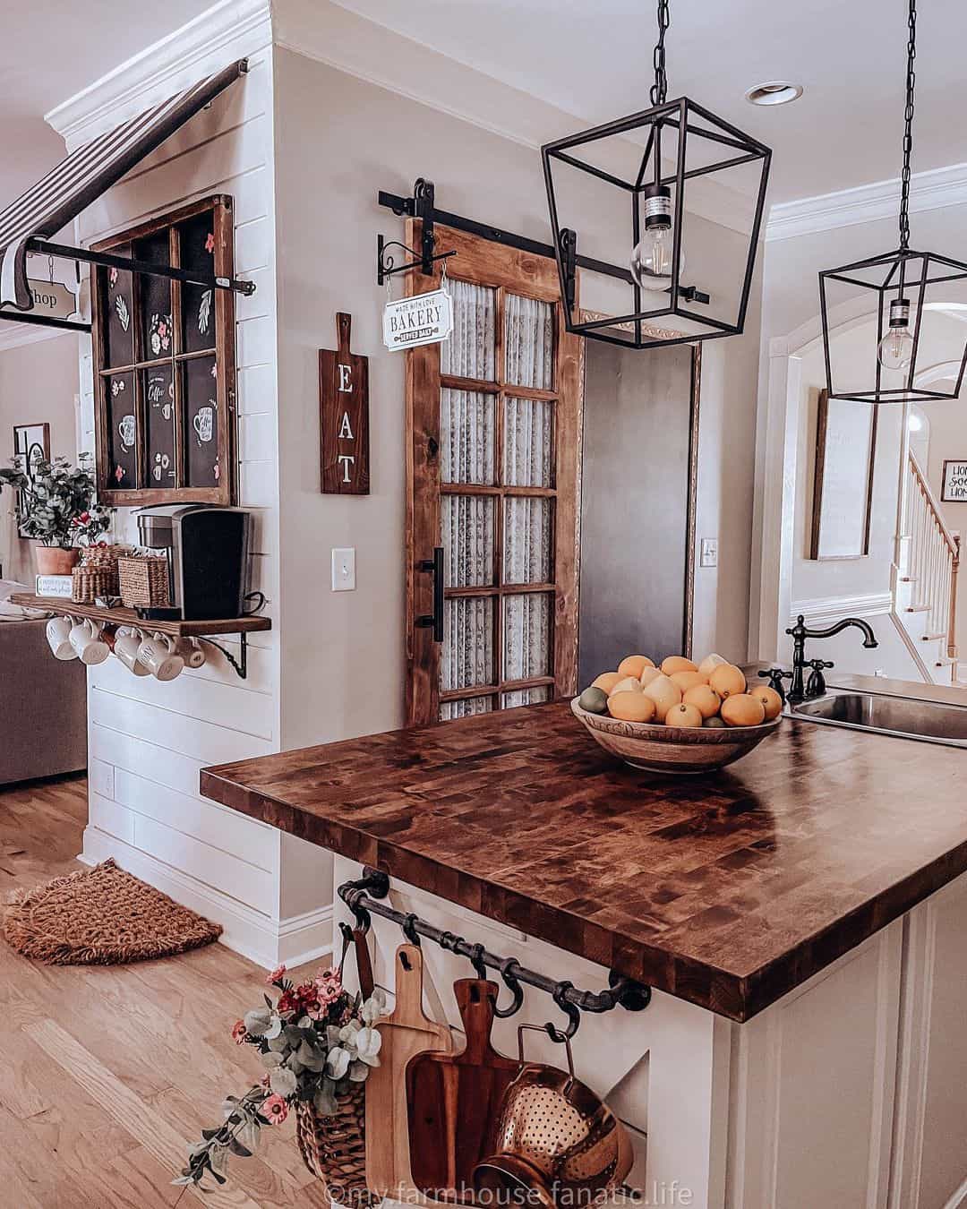 Fantasy Coffee Shop in a Butcher Block Farmhouse Kitchen - Soul & Lane