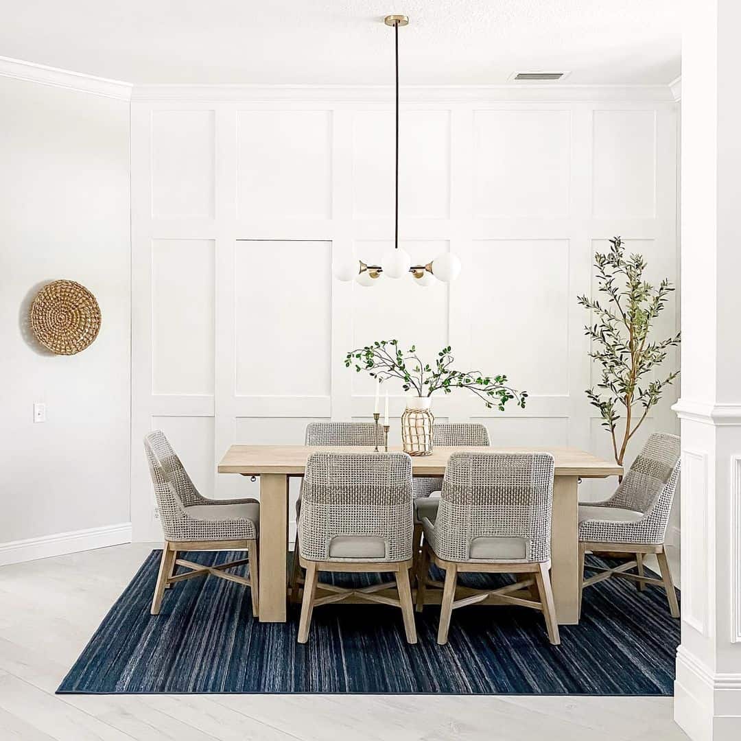 Gray Rattan Dining Room Chairs with Wood Legs - Soul & Lane