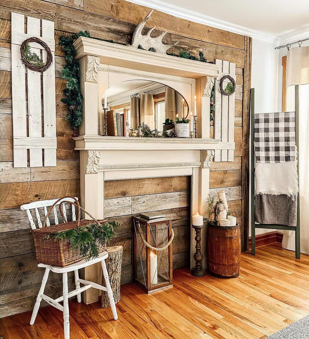 Hunting Lodge Faux Fireplace Mantel - Soul & Lane