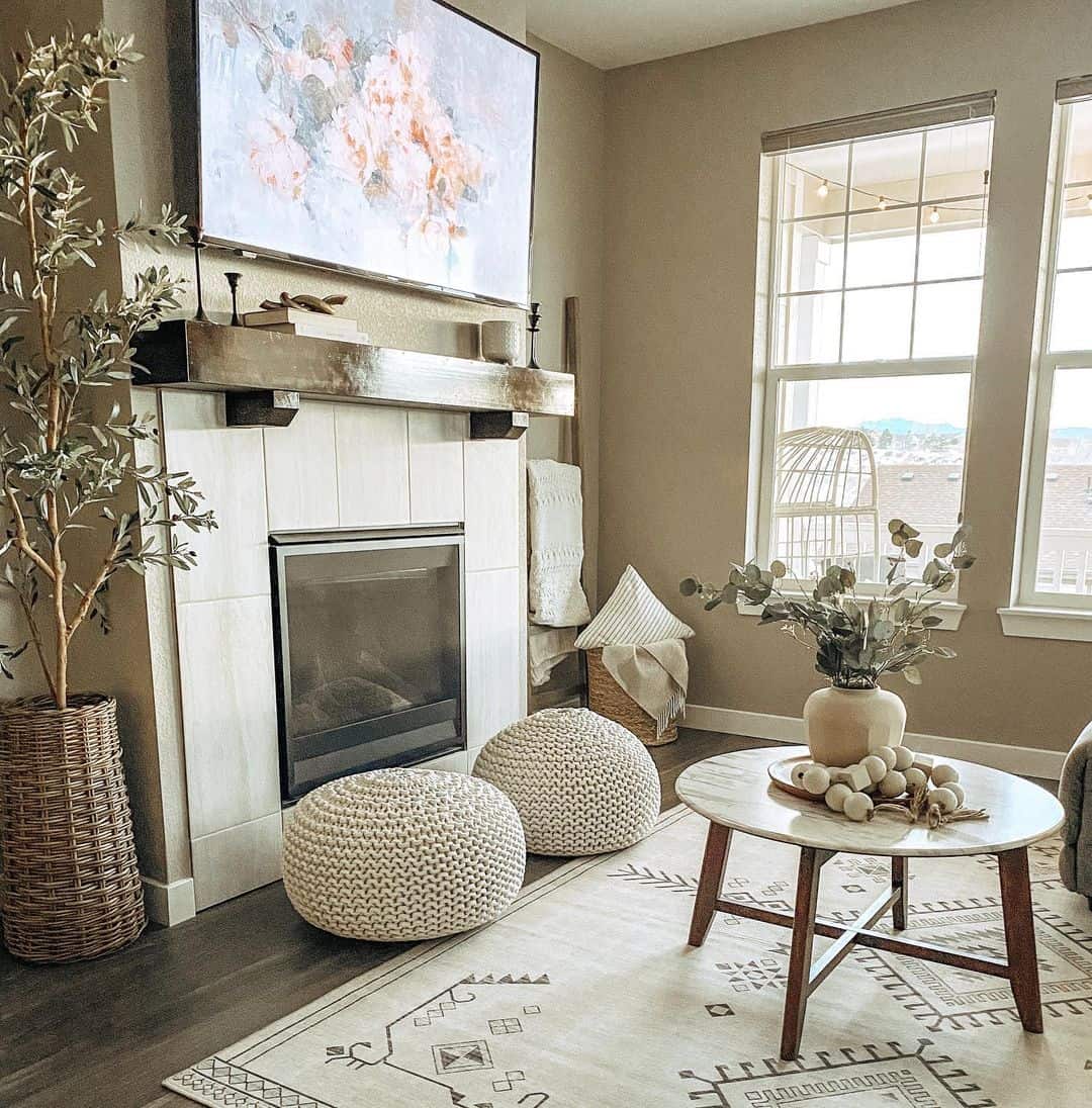 31 Standout Living Room Poufs That Will Complete Your House