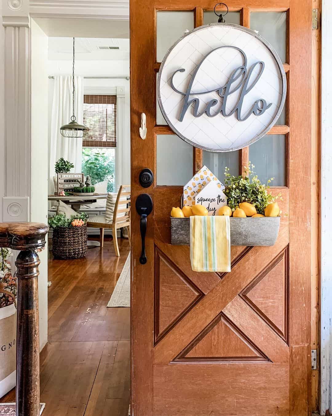 Metal Basket with Lemons and Greenery - Soul & Lane