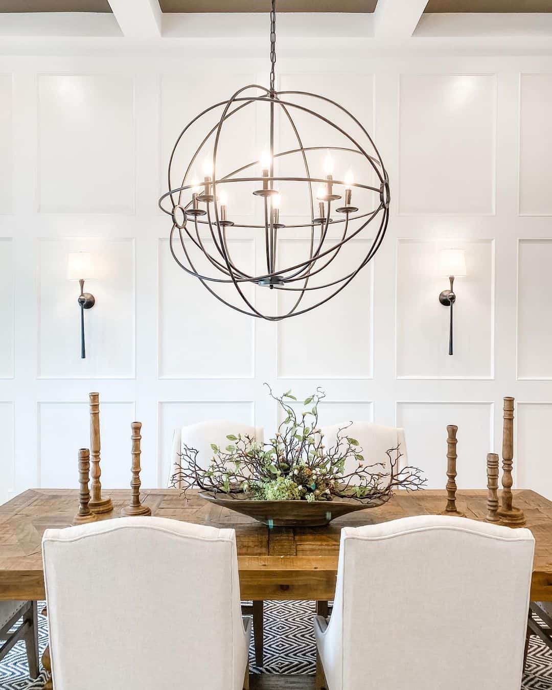 Modern Dining Room with Unique Lighting - Soul & Lane