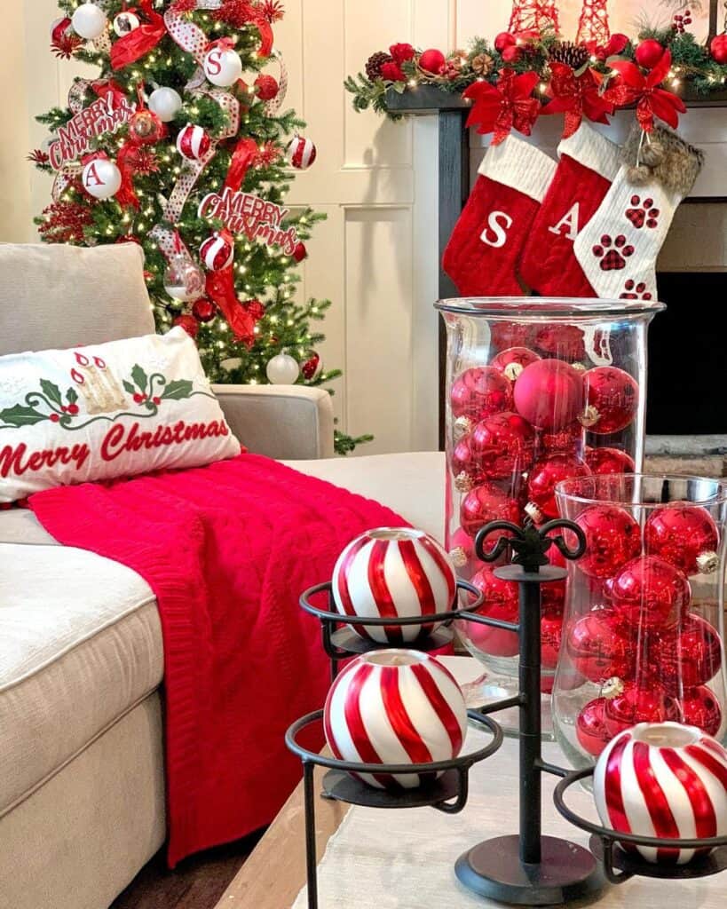 Pencil Tree with Red and White Trimmings - Soul & Lane