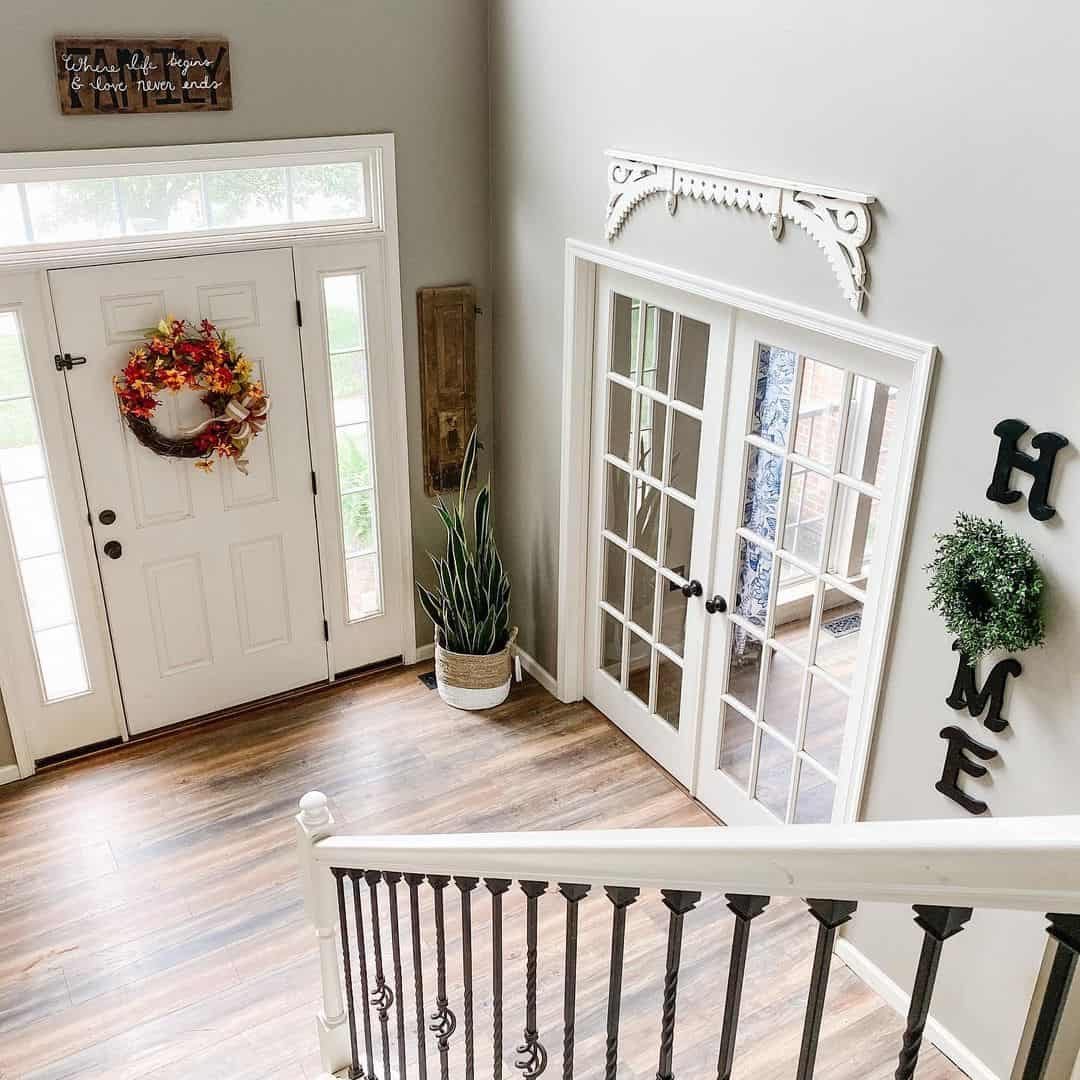 Sage Green Entryway with Autumn Decor - Soul & Lane