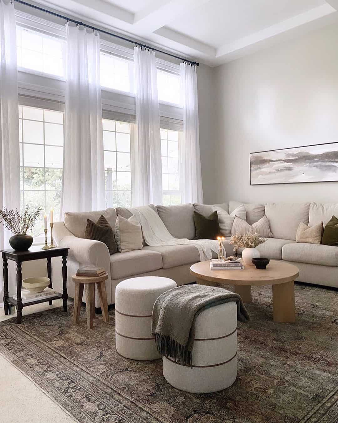 52 Round Pouf Ottoman Ideas to Add Extra Glam