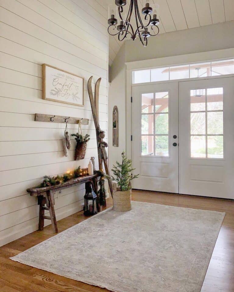White Farmhouse Entryway - Soul & Lane